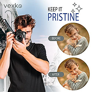Vexko Camera Cleaning Kit for DSLR Cameras – Ideal Cleaner for Professional Camera, Sensor, Lens and LCD Screen. Compatible with Canon, Nikon, Sony, Pentax, Panasonic