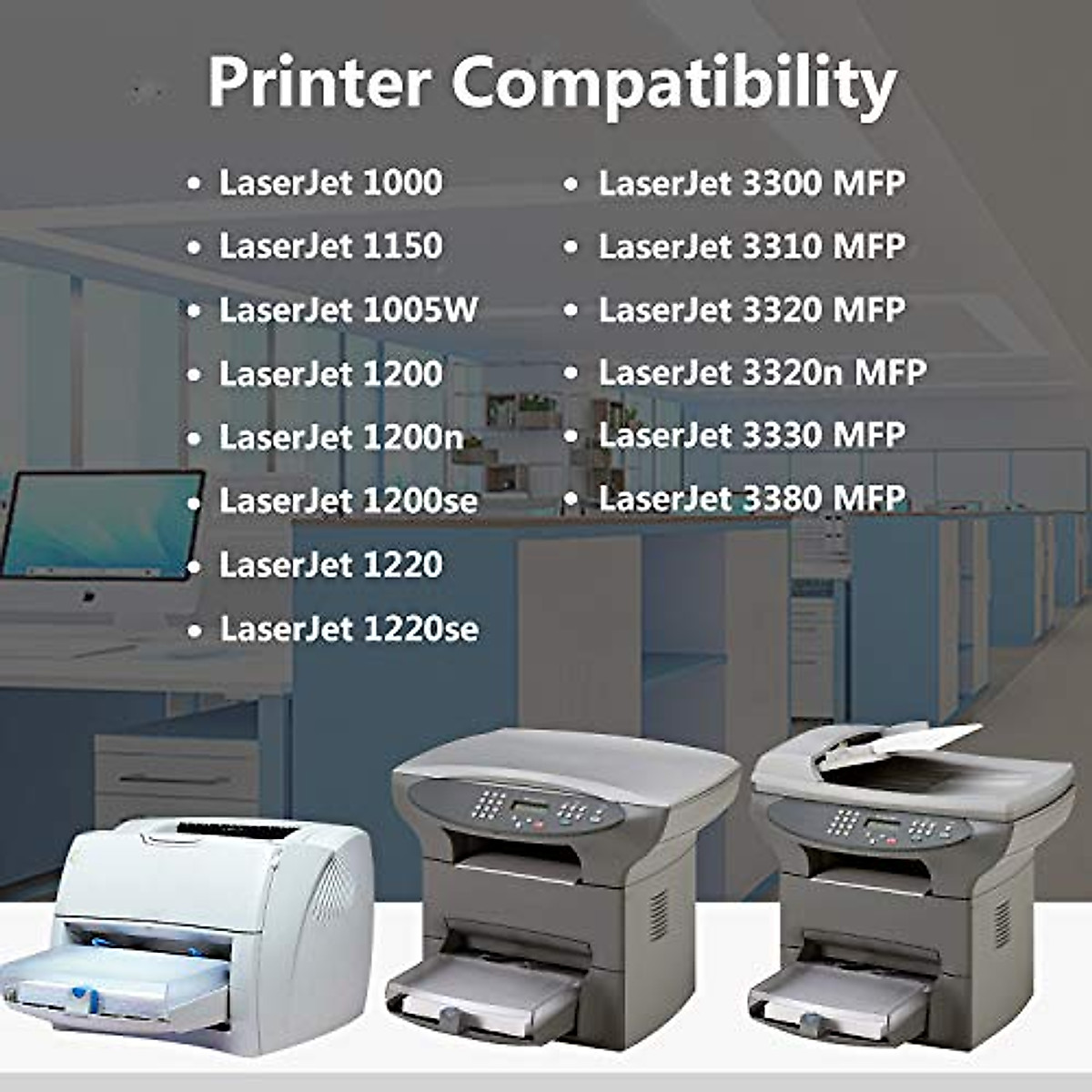 1 Pack 15A | C7115A Black Compatible Toner Cartridge Replacement for HP Laserjet 1000 1150 1005W 1200 1200n 1200se 1220 1220se 3300 MFP 3310 MFP 3320n MFP 3330 MFP 3380 MFP Printer,Sold by TopInk