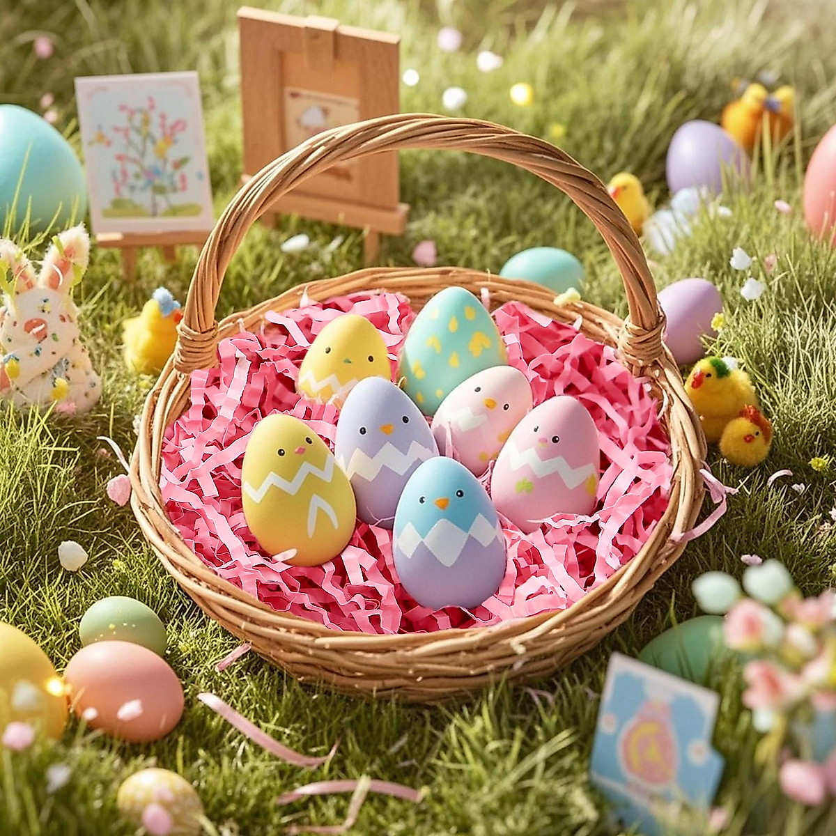 HAPPY POTATO 1 LB Gold Shredded Paper for Gift Baskets, Crinkle Cut Paper Shred Filler, Crinkle Paper for Gift Wrapping