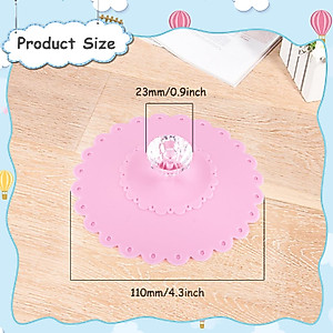 BOSMIOW 10pcs Silicone Cup Lid,Camping Colorful Anti-Dust Silicone Mug Cover,Flexible Silicone Outdoor Drink Cover,Diamond Dust Cup Cover for Mugs,Cups,Tea Pots,10 Colors