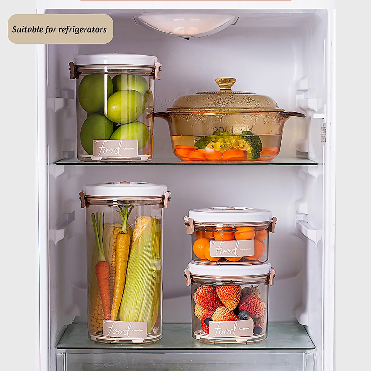 AYYOYYOY Vacuum Seal Containers - Marinade and Keep Food Fresh with Time Dial, BPA Free, Drainer, Microwave Friendly (2.68Cups Circular)