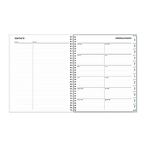 2024 Blue Sky™ Carlsen Weekly/Monthly Planning Calendar, 8-1/2" x 11", Multicolor, January to December 2024, 143963