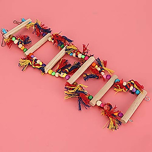 Parrot Toy Bird Chewing Toys Hanging Toy Parrot Ladder Stand Playing Toy Easy to Use
