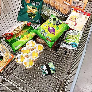 Woonsoon 2-Pcs Reusable Grocery Bags with Handles Foldable Washable Shopping Bags Waterproof Large Capacity Shopping Tote Bag