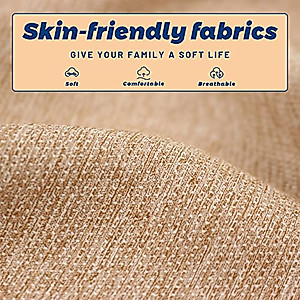 sutailocus Bench Cushion Double Piping Indoor/Outdoor Bench Cushion Bench Cushions for Indoor Furniture, Indoor Window/Piano/Porch Swing Cushion with Adjustable Ties (36x14x3, Khaki)