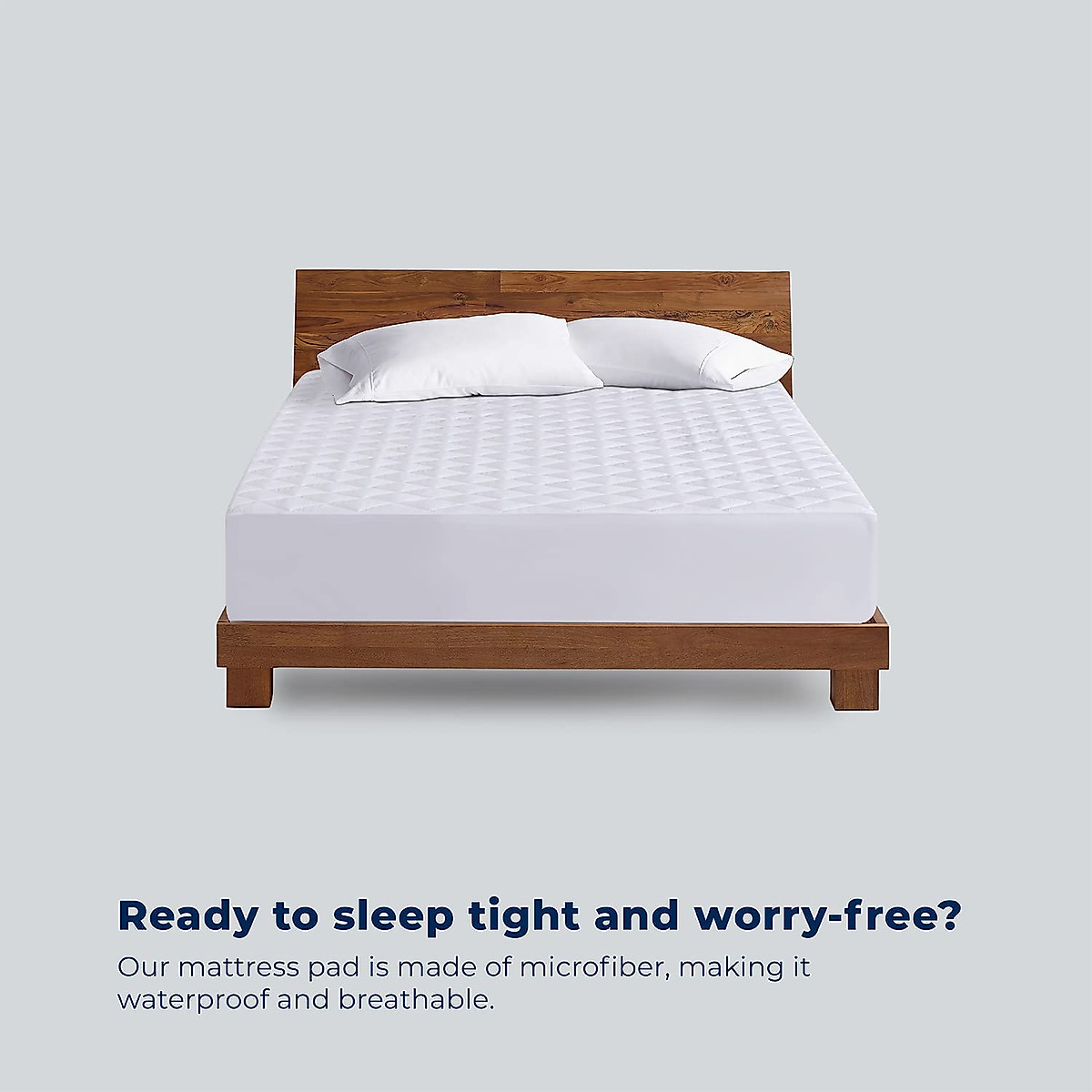 Karin Maki Quilted Fitted Twin Mattress Pad - Elastic Fitted Upto 15” Deep Pocket Mattress Protector Cooling Breathable Fluffy Soft Bed Mattress Cover - Machine Washable Mattress Topper