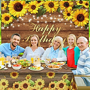 Sunflower Birthday Party Decorations Supplies Sunflower Balloon Garland Kit Include Backdrop Banner Sunflower Tablecloths Balloons Garland for Sunflower Theme Birthday Party Wedding Baby Shower Decor