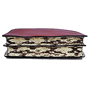 Coach Women's Klare Crossbody Shoulder Handbag in Signature Coated Canvas, Calf & Snake-Embossed Leather (Khaki/Black/Berry/Multi/Gold)