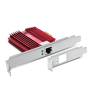 TP-Link TX401 Network Card and Ethernet Adapter 10000 Mbit/s Internal TX401, Internal, Wired, PCI Express, Ethernet, 10000 Mbit/s, Red