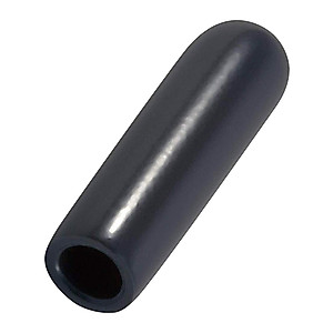 (Pack of 25) Caplugs: 3/8" to 7/16" Round Black Vinyl Flexible End Cap - Bolt Screw Thread Protector Safety Cover | for 0.375 Inch Pipe Post Tubing Rod OD Cover - 1" inside Height