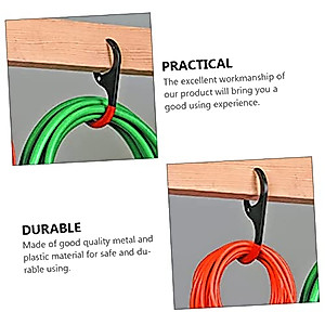 CUBTOL Practical Hook 4pcs Free Punched-Free Storage Hanging Multi- Duty Functional Hook Heavy Board Punched- Garage Hangers Hooks Wooden Metal Multi-Functional Metal Hook