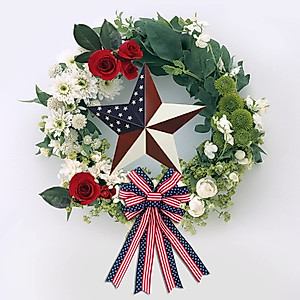 Patriotic Metal Barn Star Outdoor Indoor Hanging Wall Decor Star Ornaments 12inch