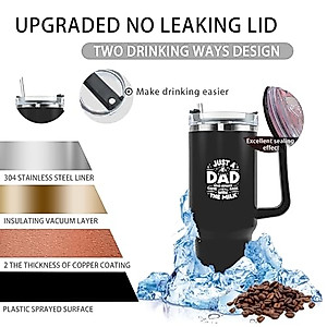 liabiliies Just A Dad Who Always Came Back With The Milk Tumbler 40 oz Tumblers with Handle and Straw Insulated Tumblers Stainless Steel Tumbler