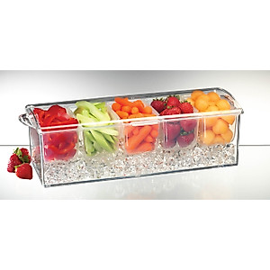 Prodyne Acrylic On-Ice Condiment, 1-Pack, Clear
