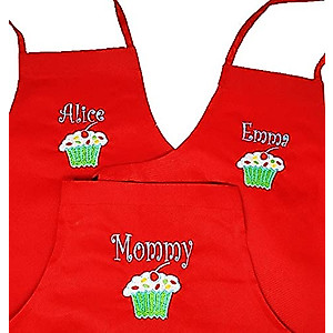 Personalized Kids Apron Embroidered With Name and Design