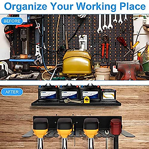 Power tool organizer,Double Drill Holder,Power Tool Organizer Wall Mount,Drill Holder Wall Mount,Power Tool Holder Suitable for Organizing and Storing,Power Tool Storage Rack,Cordless Tool Organizer