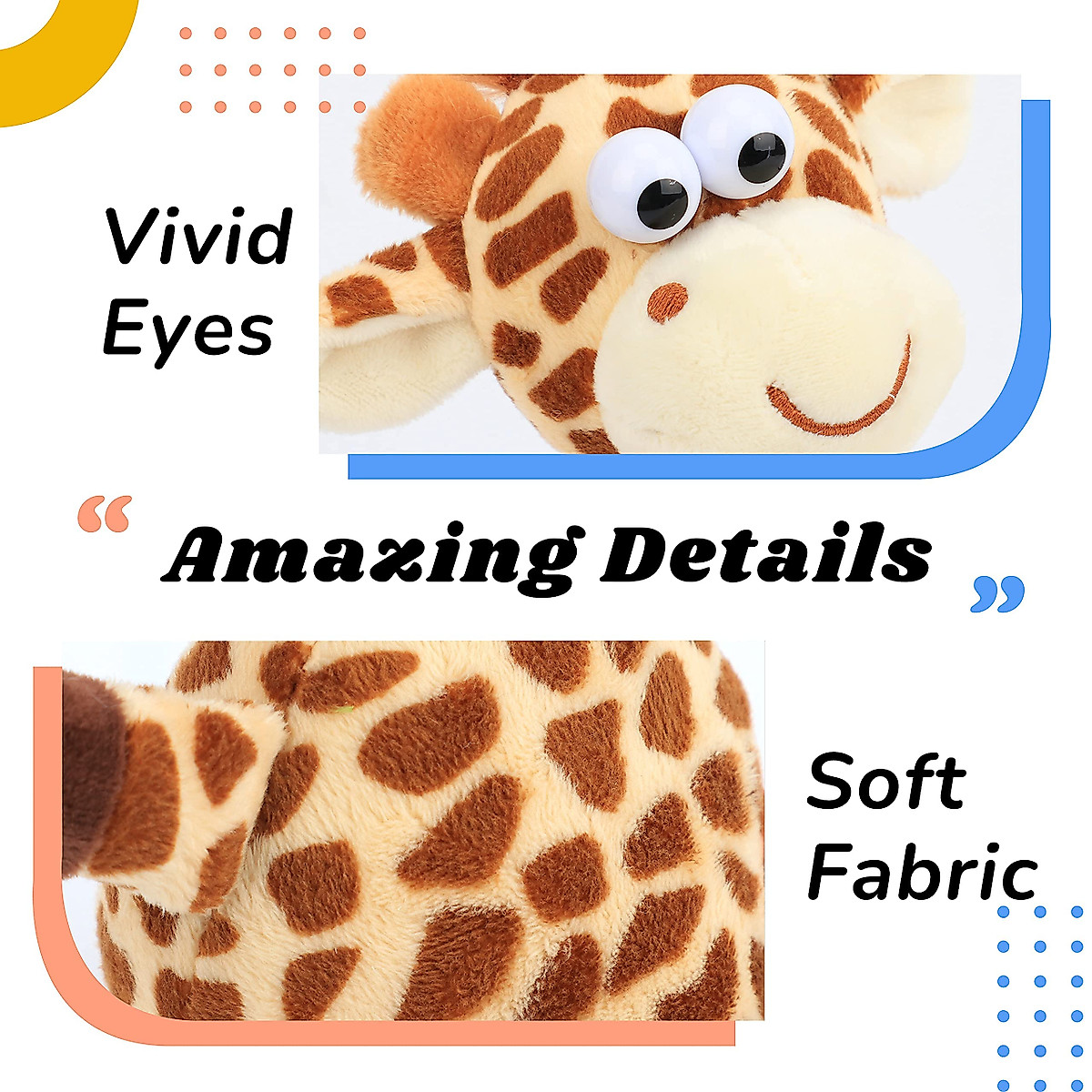 Hopearl Talking Giraffe Repeats What You Say Shaking Head Electric Interactive Animated Toy Talking Plush Buddy Birthday Party for Toddlers 24cm
