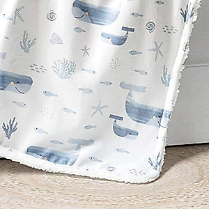 Lush Decor Baby Seaside Sherpa Blanket, Blue 30" x 40"