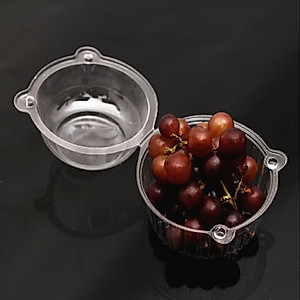 Leoyoubei 100 pieces BPA Free Clear Plastic Single Individual Cupcake Boxes,Muffin Dome Holders Cases Boxes Cups Pods,Clamshell Container Cupcake Holders,Great for Parties or Cake/Muffin Sales