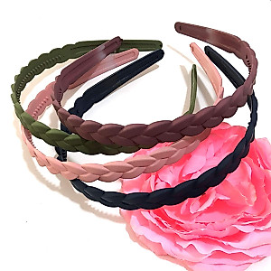 Springtime 12pcs Hard Headbands with Teeth for Girls Women Thin Plastic Hair Headbands for Teens Lady
