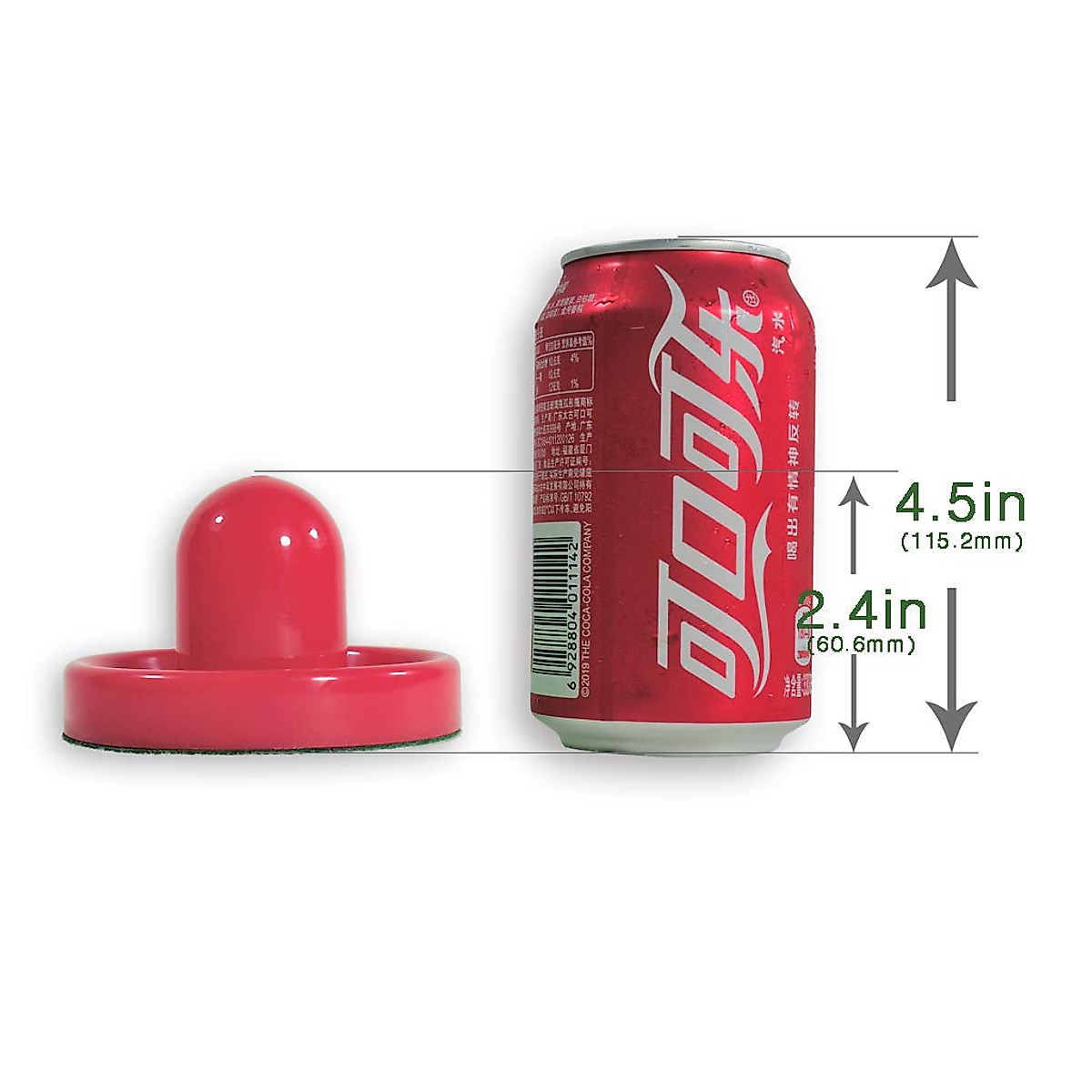 Lemon home Two Colored of Air Hockey Pushers and Red Air Hockey Pucks, Goal Handles Paddles Replacement Accessories for Game Tables (4 Striker, 4 Puck Pack) (C)