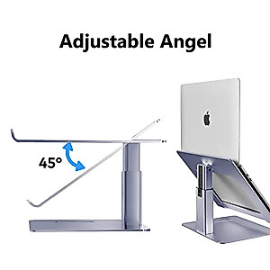 DEEDRR Adjustable Laptop Stand, Compatible with Laptops, Cameras, Projectors, Unique Latch for Quick Adjustment, Suitable for 13.3-15.6 Inch Computers