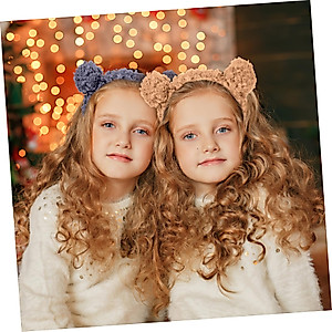 Ciieeo Bear Ears Headbands 6pcs Cute Bear Ears Headband Bear Ears Headbands Decorative Hair Hoops Bear Ears Headdress Headband Resin Hoops for Makeup Lovely Headdress