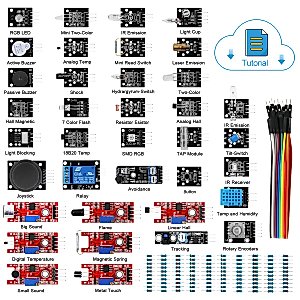 LAFVIN 37 in 1 Sensor Module Kit for R3 Board Mega2560 Mega328 Nano Compatible with Arduino IDE with Tutorial