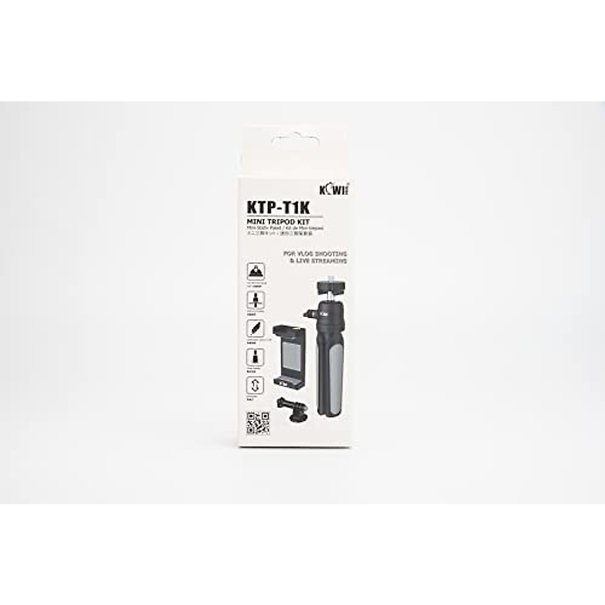 Extendable Mini Tripod for Phone Camera with Phone Clip Tabletop Tripod Mount for GoPro iPhone Webcam DSLR Camera Phone Camcorder for Video Recording, Vlogging