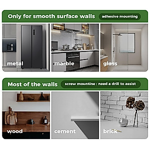 Utoplike Teak Magnetic Knife Strip, Magnet Knife Holder 15" Wall Mounted with Strong Continuous Magnet, No Drilling Required, Organizes Knives, Keys, Utensils for Kitchen