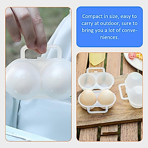ULTECHNOVO Outdoor Egg Holder, 2 Pcs Egg Storage Box Portable Camping Egg Carrier 2 Eggs Case Egg Storage Container for Hiking Outdoor Kitchen Tools Portable Storage Box