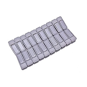 100 Quality Plastic Finger Clips for Hangers, Pants Hanger Clips, Strong Pinch Grip Clips for Use with Slim-line Clothes Hangers, Clips for Velvet or Non-Velvet Hangers (Gray, 100)
