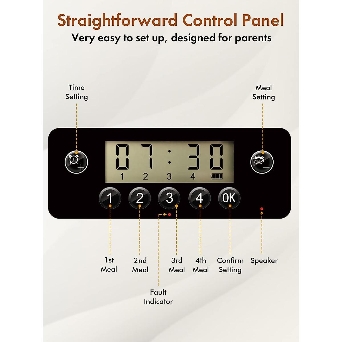 NPET Automatic Pet Feeder, 6L Dog and Cat Food Dispenser for Small & Medium Pets, Automatic Dog Feeder with Programmable Timer (Black)