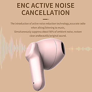 Loluka Bluetooth Headphone Rotate Twist Open True Wireless with Charging Case Earbud Bluetooth Earbuds Stereo Bass Pink Earbuds 5.2 Bluetooth for Music