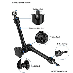 Mippko Tablet Holder for Microphone Stand and Mic Music Stand,Compatible with 4.7~12.9 inch iPad/Nexus/LG G Pads/e-Reader/iPhone,Multi Angle Adjustable 10 inch Long Aluminum Alloy Mount