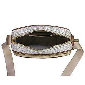 Michael Kors Jet Set Travel Signature PVC Medium Flight Bag - Vanilla