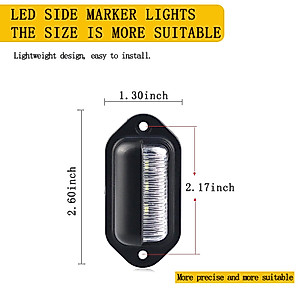 QODOLSI Pack-2 Car Tail Lights, Led License Plate Lights, Waterproof Trunk Light Bulbs, ABS Side Marker Lights, Auto Bulb Replacements, Universal for Most Cars, Trucks, Vans (Black)