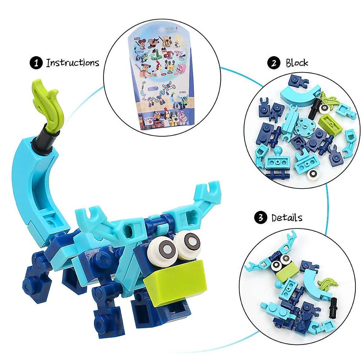 Party Favors for Kids Goodie Bag Fillers, 12 Animals Building Blocks Birthday Party Supplies Gifts Prizes Stocking Stuffers , STEM Educational Toys Easter Gift for Boys Girls