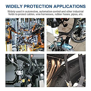 1" 5FT Heat Shrink Braided Tubing, 2:1 Ratio Shrinkable Fabric Sleeve, Tear-Resistant for Protection Automotive Cable Marine Mechanical Wires Abrasion