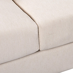 U Shaped Couch Sectional Sofa with Storage Oversized Sectional Couch with Double Chaise Lounge Modern 6 Seat Cloud Couch with 4 Lumbar Support Pillows for Living Room, Beige