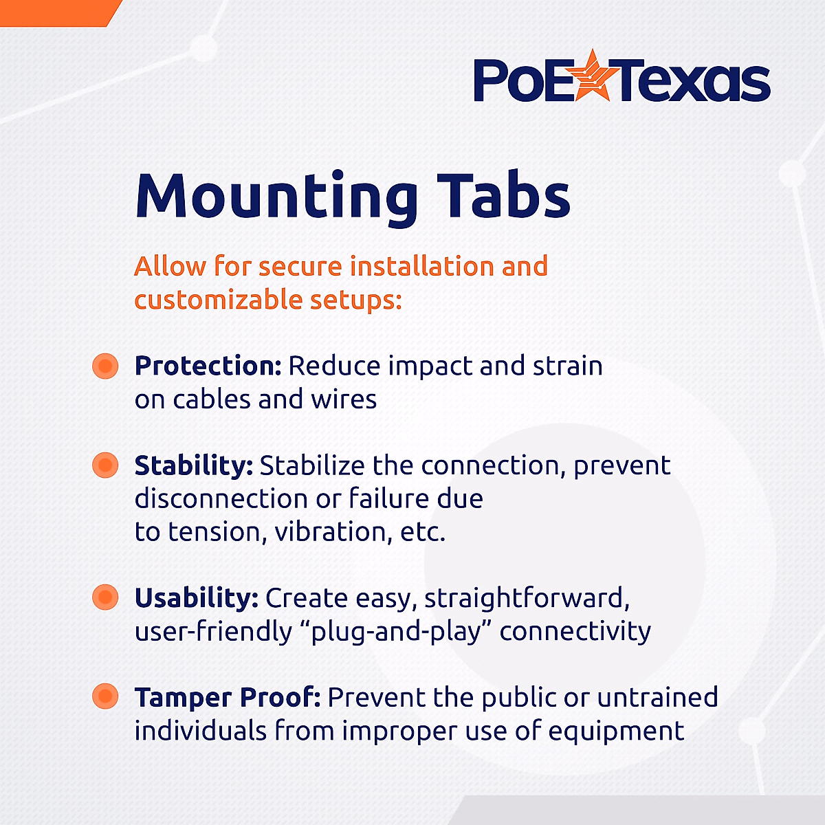 PoE Texas 48v Power Supply - 48 Volt 60 Watt AC to DC Power Supply for Power Over Ethernet, PoE Injector, Adapter, Splitter, Extender, Network Switch - 60w 48vDC PoE Power for 802.3af, 802.3at Devices