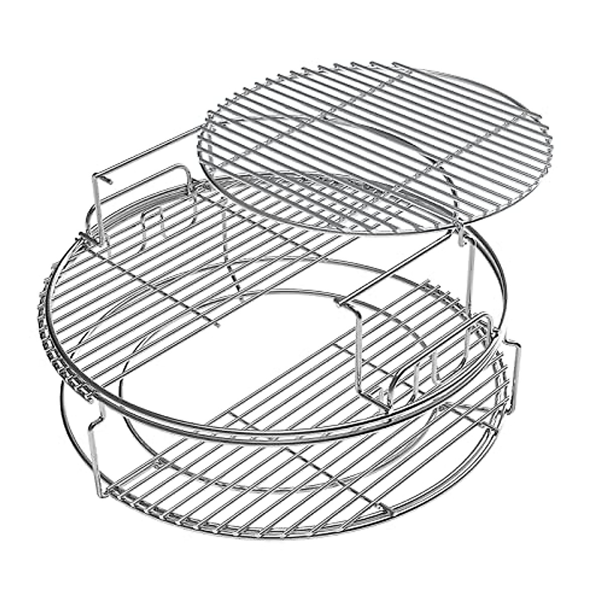 Sunerve Green Egg Expander Kit for Large Big Green Egg, Stainless Steel 5 Pieces Grill Expander Stack Rack Accessories with Removable Cooking Rack System Grill Expander Rack Replacement Parts lg