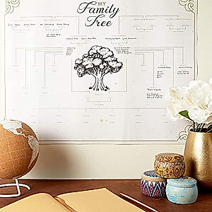 Okuna Outpost Blank Genealogy Chart, My Family Tree (17 x 22 Inches, 15 Pack)