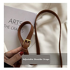 Women Shoulder Bags Crossbody Bag PU Leather Hobo Handbags Clutch Purse with Metal Clasp Closure-Black