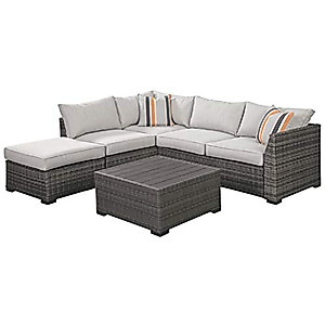 Signature Design by Ashley P301-070 Cherry Point Seating Set of 4 Conversational Set, Gray