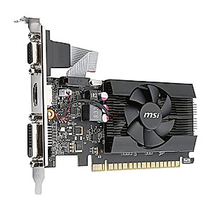 MSI Gaming GeForce GT 710 2GB GDRR3 64-bit HDCP Support DirectX 12 OpenGL 4.5 Single Fan Low Profile Graphics Card (GT 710 2GD3 LP)