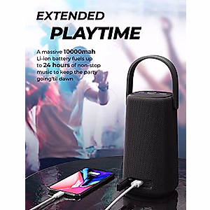 Tribit Upgraded StormBox Pro Portable Bluetooth Speaker with High Fidelity 360 Sound, Bluetooth 5.3, 3 Drivers with 2 Passive Radiators, Built-in XBass, 24H Playtime, IP67 Waterproof for Outdoors