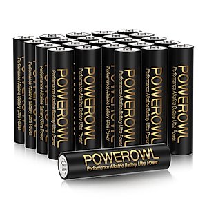 POWEROWL High-Capacity Alkaline AAA Batteries 24 Pack, 1.5v Long Lasting Triple A Battery, 10-Year Shelf Life
