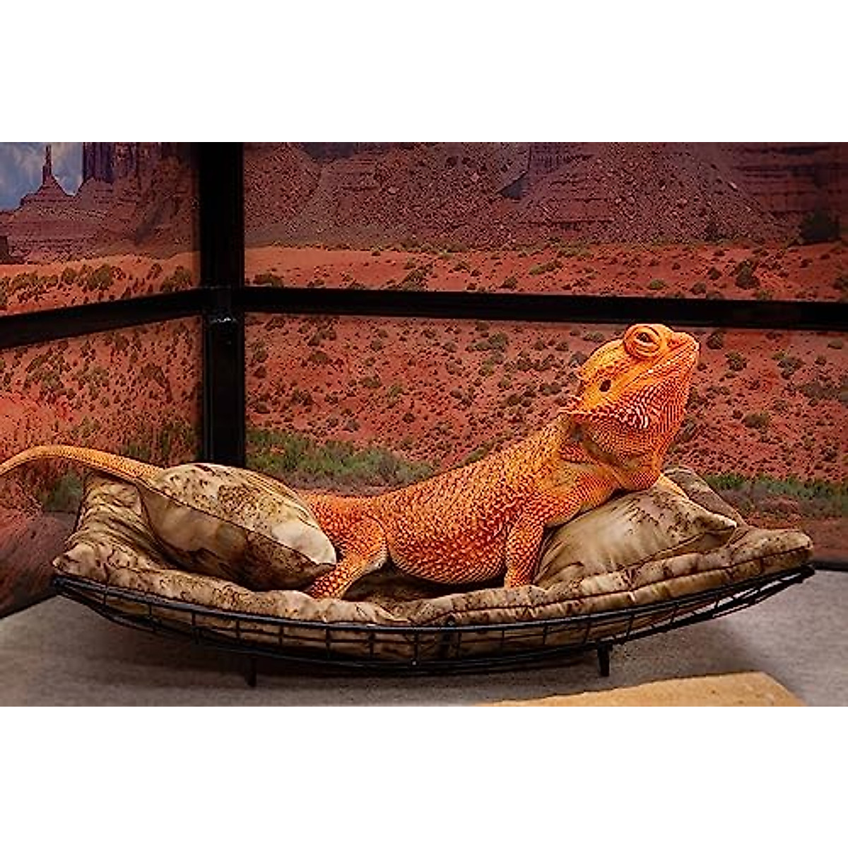 Chaise Lounge for Bearded Dragons, Brown Batik Fabric