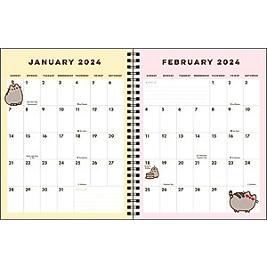 Pusheen 16-Month 2023-2024 Weekly/Monthly Planner Calendar